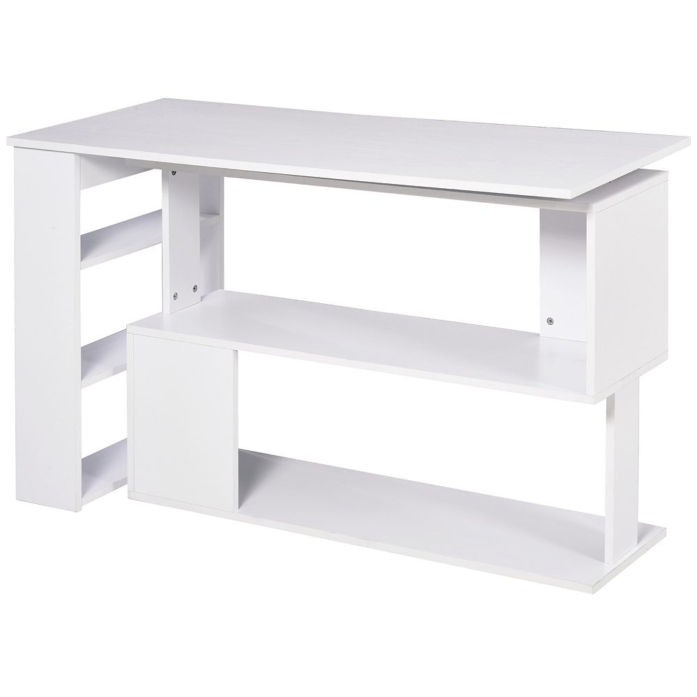 360° Rotating Combo Writing Table Office Hollow Core Hobby Desk w ...