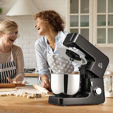 Electric Standing Stainless Steel Mixer W/ 6 Qt Bowl, Beater & Dough ...