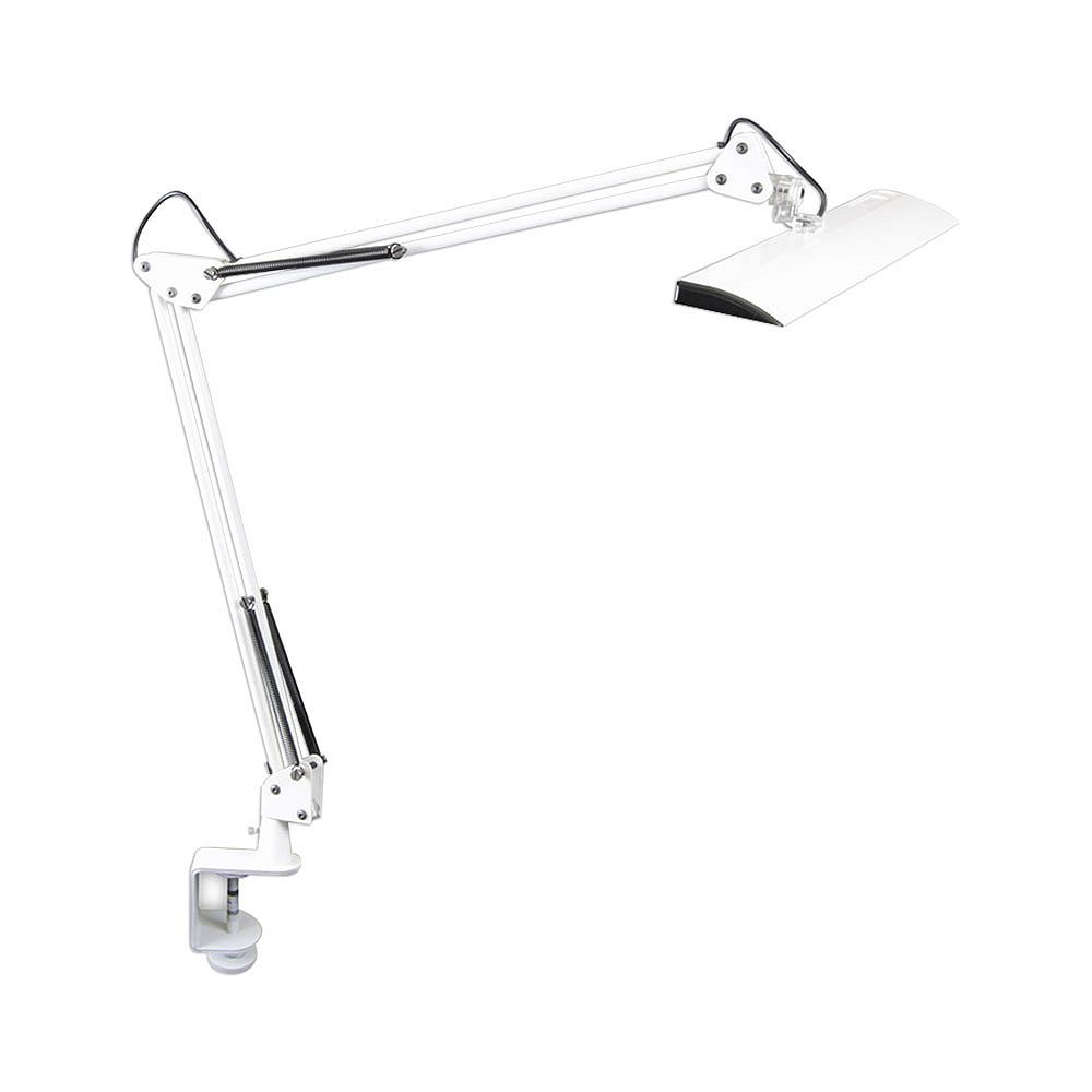 SD Studio Designs Ascend LED Swing Arm Lamp with Clamp Base - White