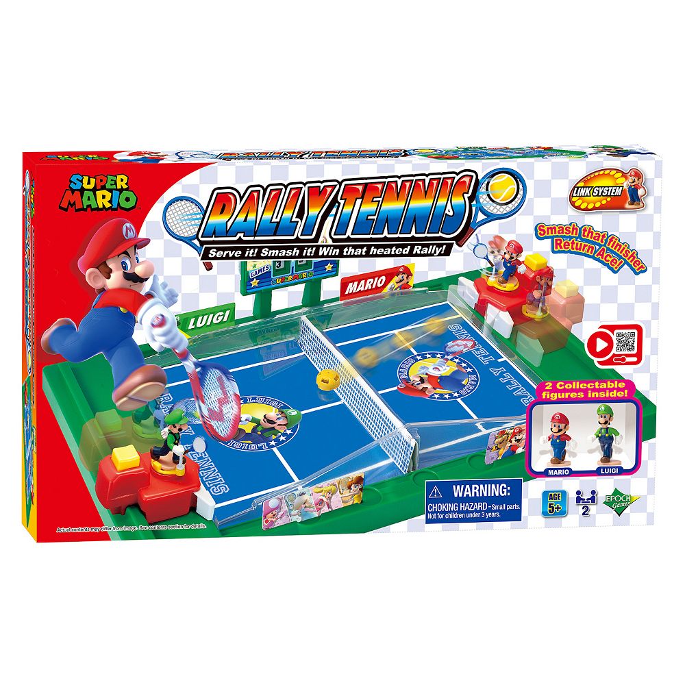 Epoch Games Super Mario Rally Tennis, Tabletop Skill & Action Game with ...