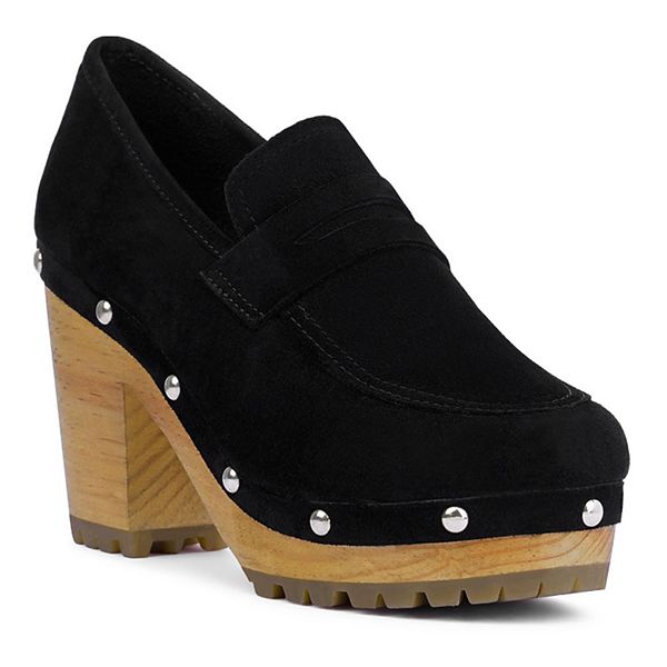 Rag & Co Osage Women's Suede Heeled Clogs