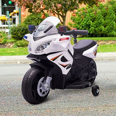 Kid's Ride-on Electric Cop Bike, Comes With Headlights And Two Training ...