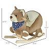 Qaba Kids Ride On Rocking Horse Toy Bear Style Rocker with Fun Music ...