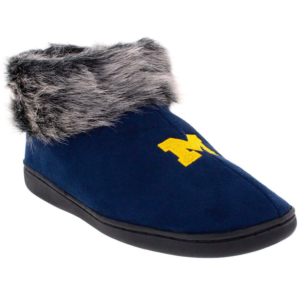 Michigan Wolverines Women's Faux-Fur Slippers