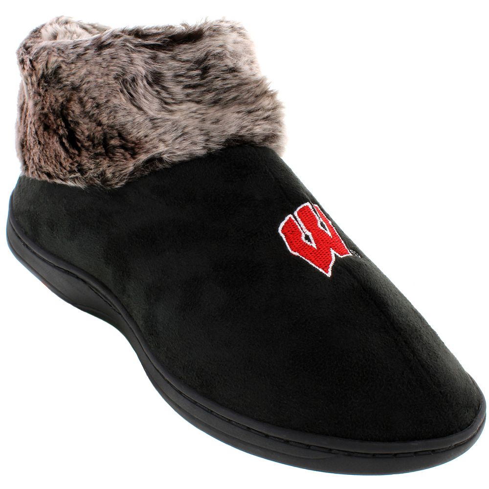 Wisconsin Badgers Faux-Fur Slippers