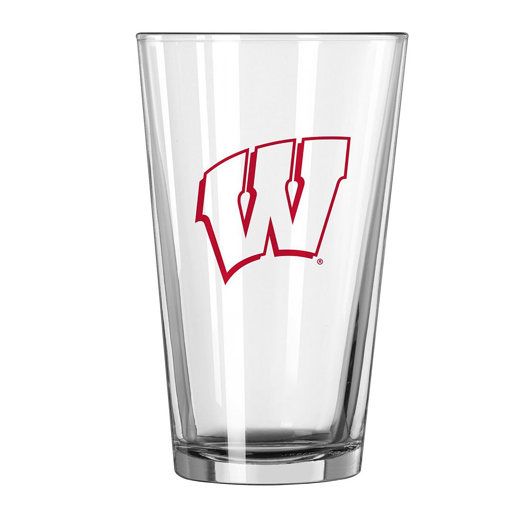 Wisconsin Badgers 16oz. Team Wordmark Game Day Pint Glass