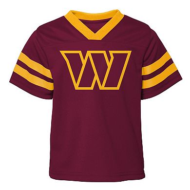 Toddler Burgundy/Gold Washington Commanders Red Zone V-Neck Jersey Top ...