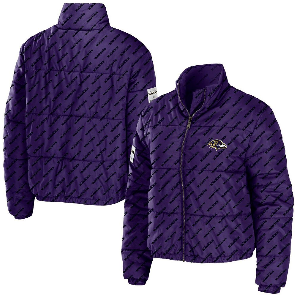 Women's WEAR by Erin Andrews Purple Baltimore Ravens Puffer Full-Zip Jacket