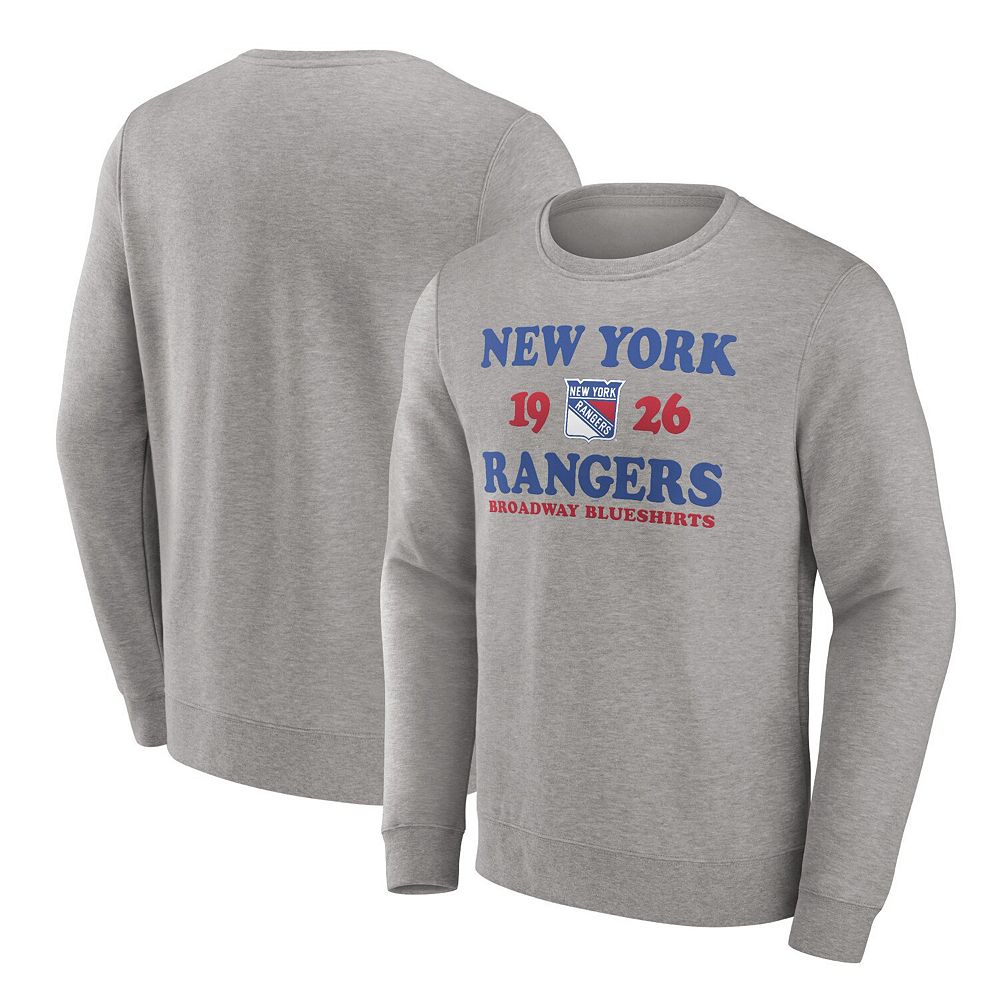 Men's Fanatics Branded Heather Charcoal New York Rangers Fierce ...