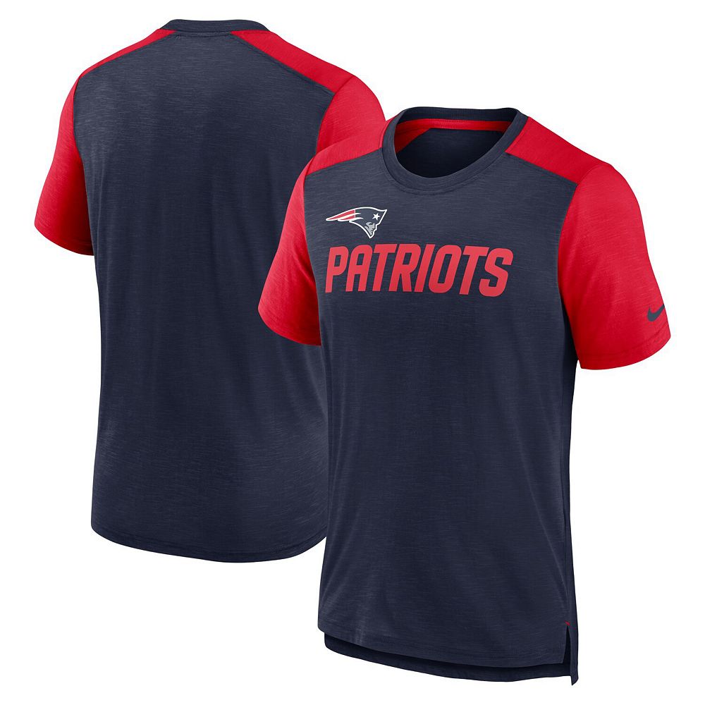 Men's Nike Heathered Navy/Heathered Red New England Patriots Color ...