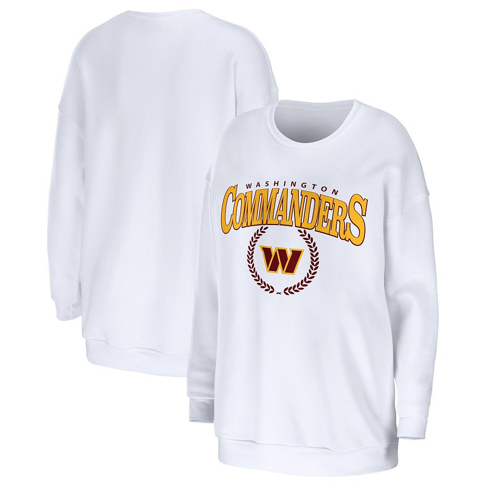Women's WEAR by Erin Andrews White Washington Commanders Oversized ...