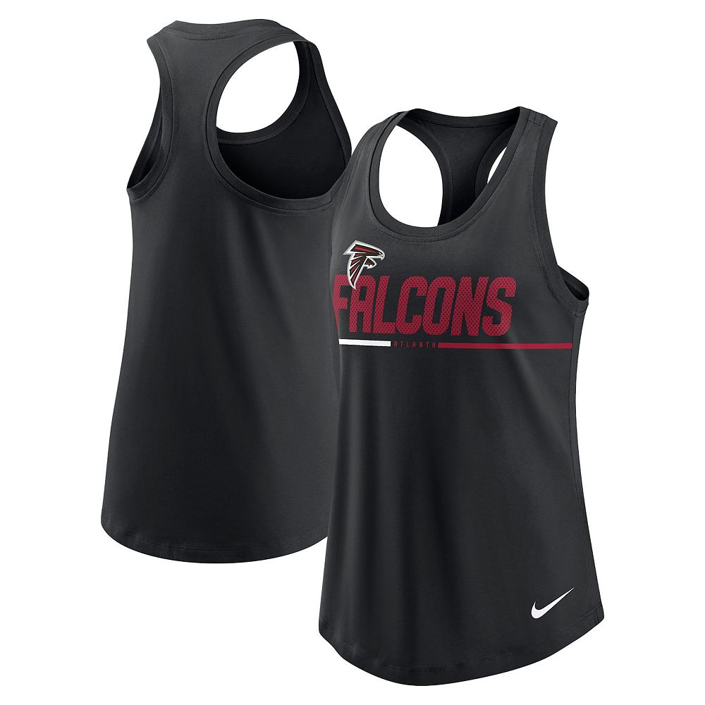 Women's Nike Black Atlanta Falcons Team Name City Tri-Blend Racerback ...