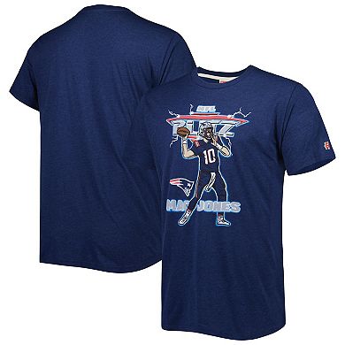 Men's Homage Mac Jones Heathered Heather Navy New England Patriots NFL ...