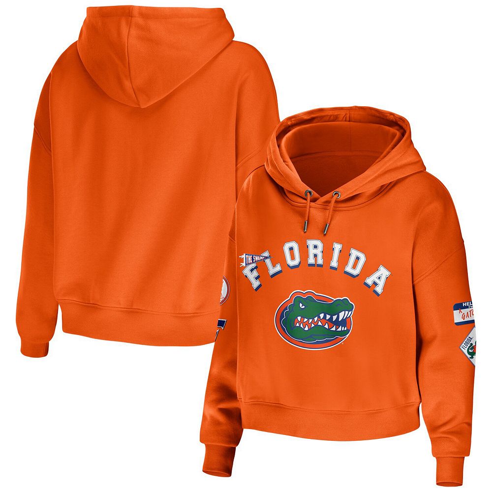 Women's WEAR by Erin Andrews Orange Florida Gators Mixed Media Cropped ...