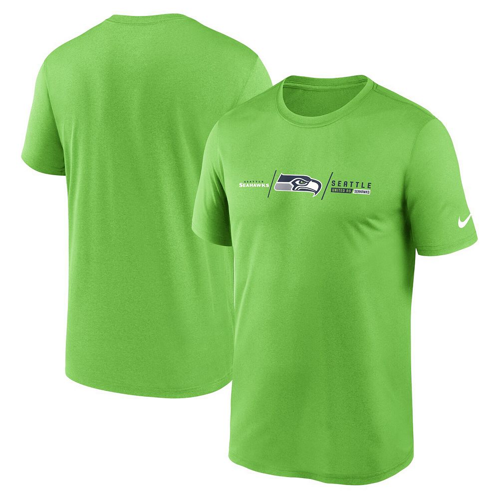 Men's Nike Neon Green Seattle Seahawks Horizontal Lockup Legend ...