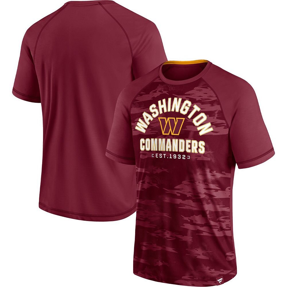 Men's Fanatics Branded Burgundy Washington Commanders Hail Mary Raglan ...