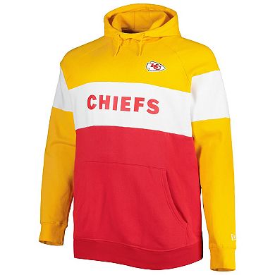 Men's New Era Red/Gold Kansas City Chiefs Big & Tall Current Colorblock ...