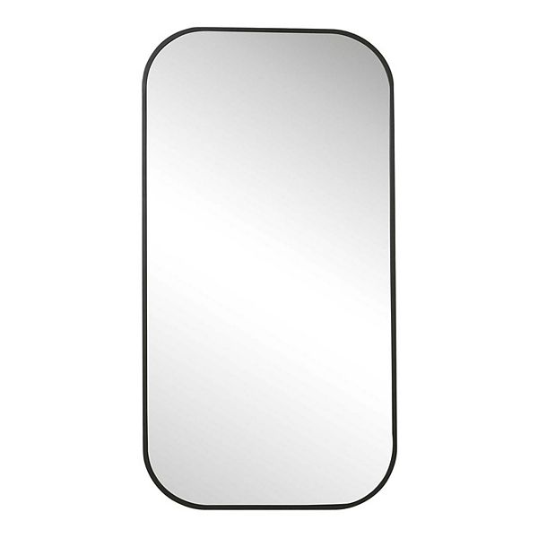 Rounded Corner Rectangle Wall Mirror