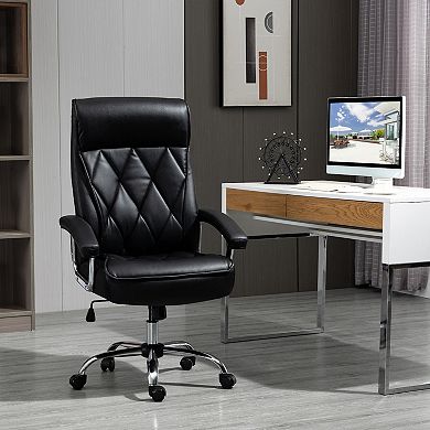 Luxury Computer Desk Chair With Pu Leather, Diamond Stitching And Thick ...