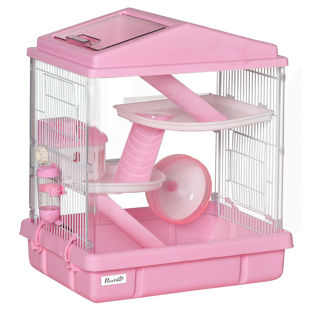 Hamster Starter Kit, Small Pets Multi-tier Cage, Wheel, Food Dish ...