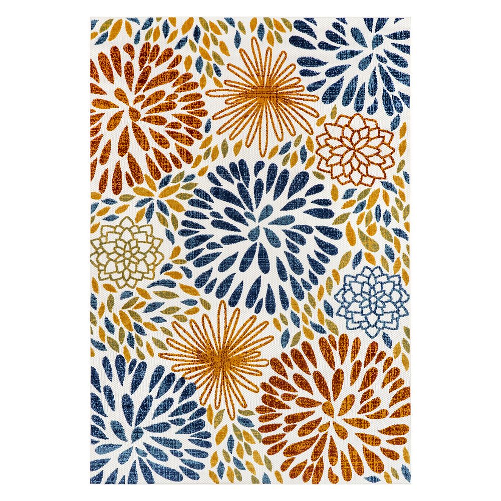 nuLoom Monique Floral Indoor/Outdoor Cut & Loop Area Rug