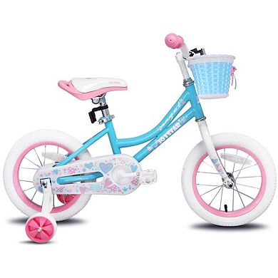 Joystar Angel 14 Inch Ages 3 to 5 Kids Bike with Training Wheels, Blue ...