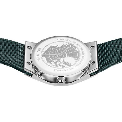 BERING Women's Stainless Steel Green Milanese Strap Watch