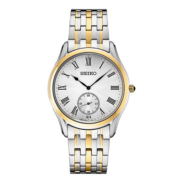 Seiko Essentials White Dial Two Tone Stainless Quartz Srk048 Brickseek