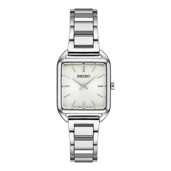 Seiko Essentials Women's Stainless Steel Rectangle Dial Bracelet Watch