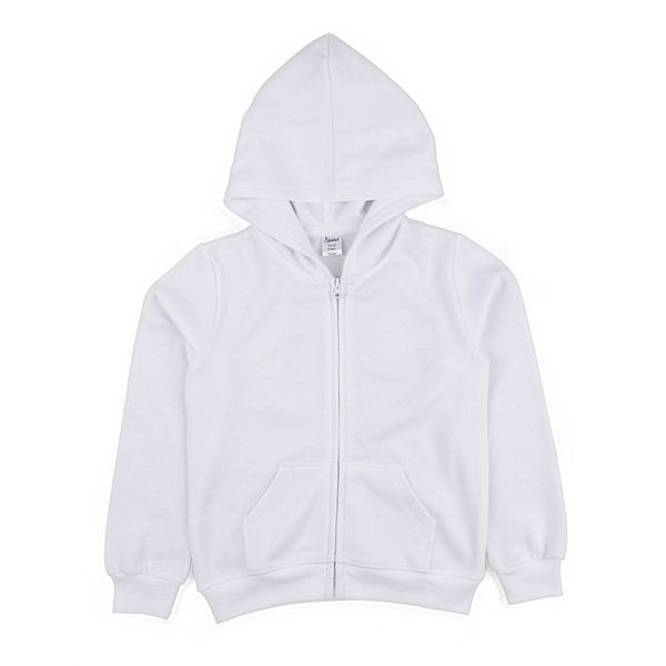 Leveret Kids Zipper Sweat Hoodie Neutral Solid Color