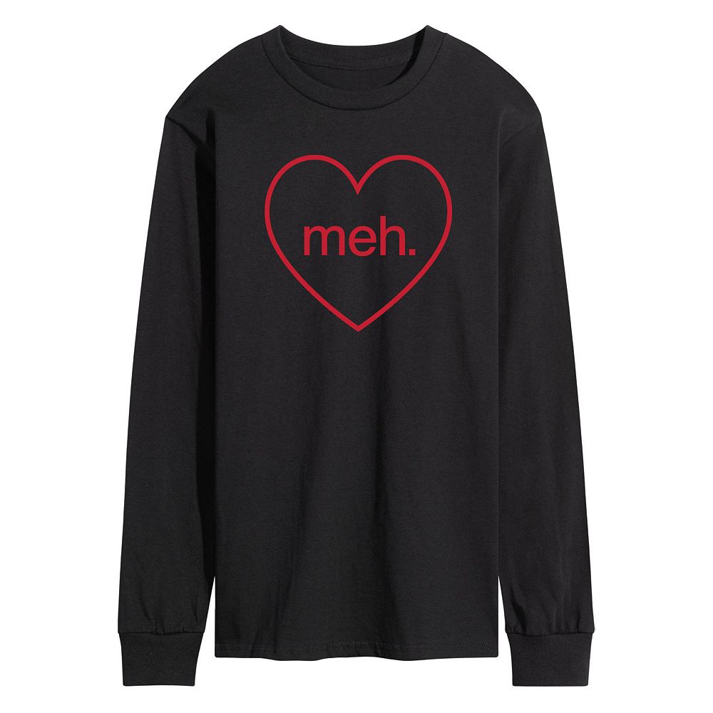 Men's Meh Heart Long Sleeve Tee
