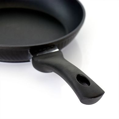 Oster Cocina Kono 9.5 Inch Aluminum Nonstick Frying Pan in Black with ...