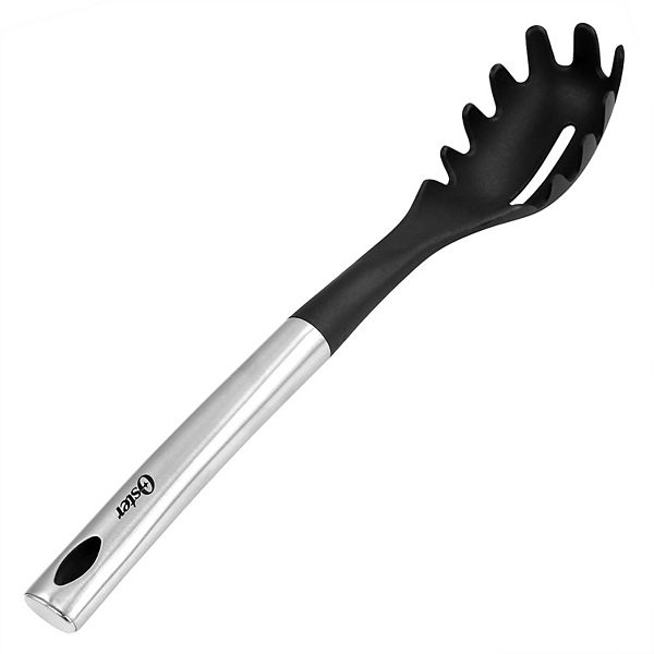 Oster Cocina Baldwyn Nylon Pasta Server Kitchen Utensil with Stainless ...