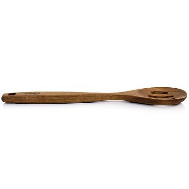 Oster Cocina Acacia Wood Slotted Spoon Cooking Utensil