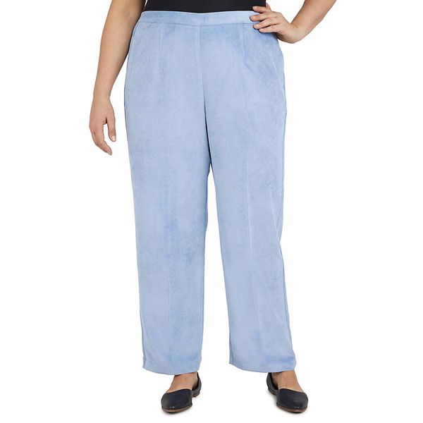 Womens Alfred Dunner Victoria Falls Corduroy Pull On Straight Leg Pants