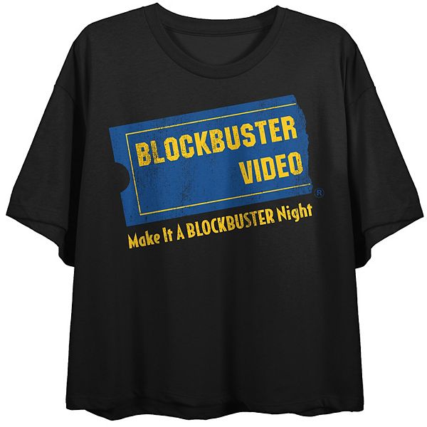 Juniors' Blockbuster Video Logo Graphic Tee