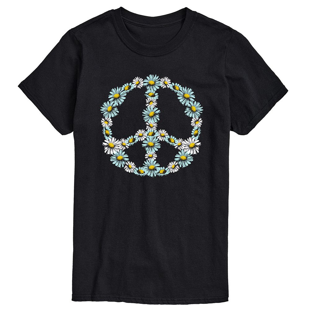 Big & Tall Floral Peace Sign Tee