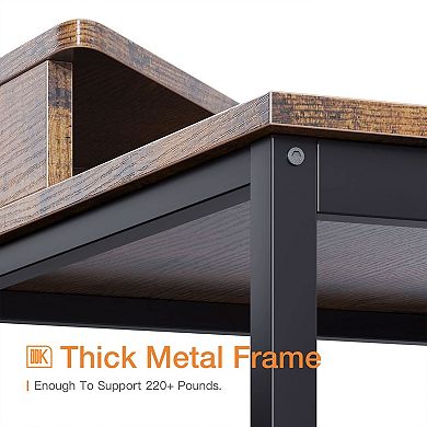 ODK Modern Triangle Corner Computer Writing Desk w/ Monitor Stand ...