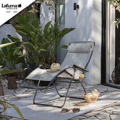 Lafuma Futura Zero Gravity Outdoor Steel Framed Lawn Recliner Chair ...