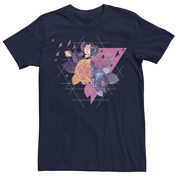 Men's Geometric Flowers Little Birds Tee