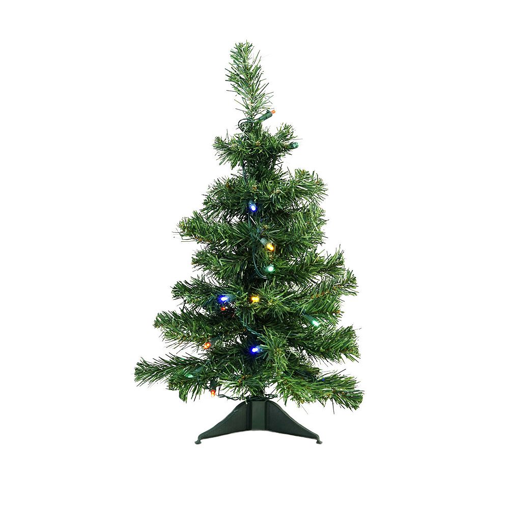 2' Pre-Lit Medium Mixed Classic Pine Artificial Christmas Tree ...