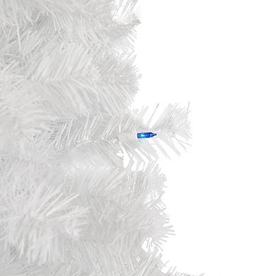 4' Pre-Lit Slim White Pine Artificial Christmas Tree - Blue Lights