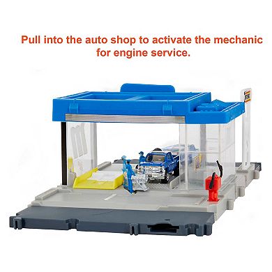 Mattel Matchbox Action Drivers Auto Shop Playset with 1 Toy Car