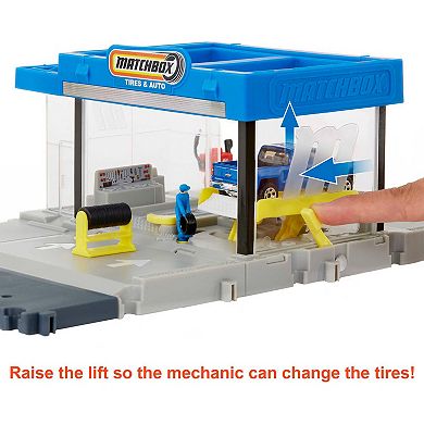 Mattel Matchbox Action Drivers Auto Shop Playset with 1 Toy Car