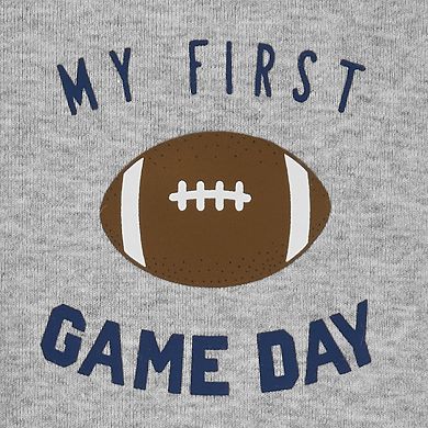 Baby Carter's 3-Piece Football "My First Game Day" Graphic Bodysuit ...