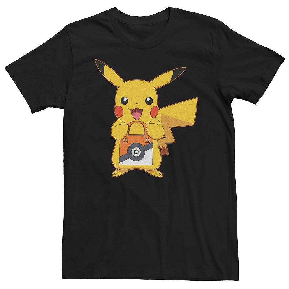 Big & Tall Pokemon Pikachu Treat Pokeball Bag Tee