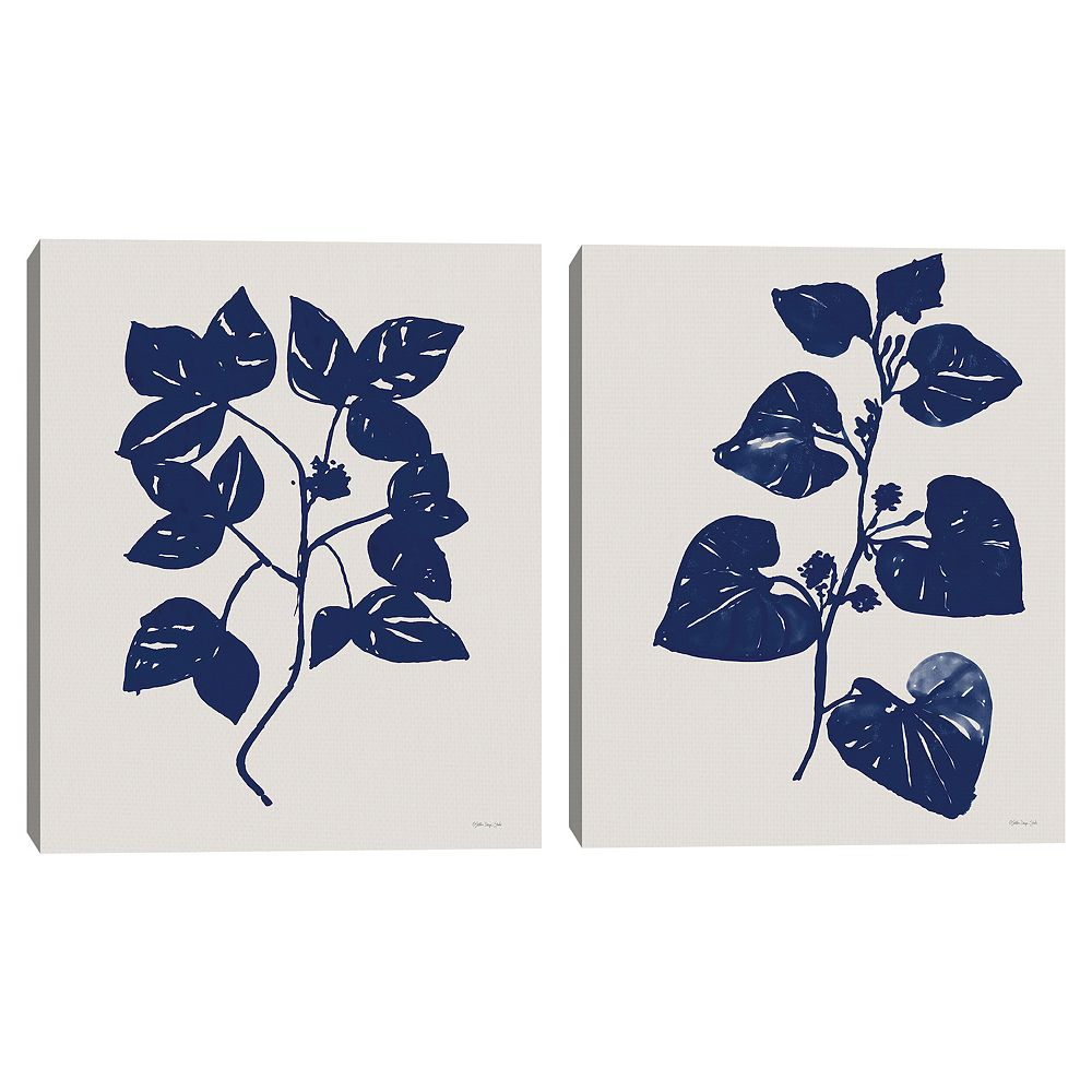 Masterpiece Indigo Botanical I & Indigo Botanical II by Stellar Design ...