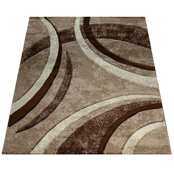 Modern Area Rug for Living Room Abstract Design