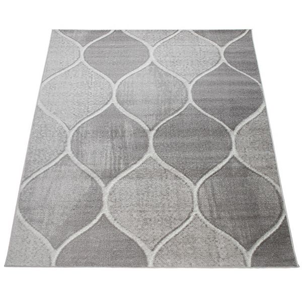 Modern Area Rug for Living Room in Different Shades of Grey