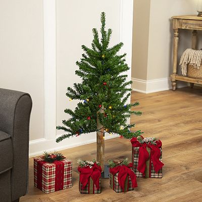 Prelit Woodland Alpine Trees Alpine Tree Holiday Living Room Tree
